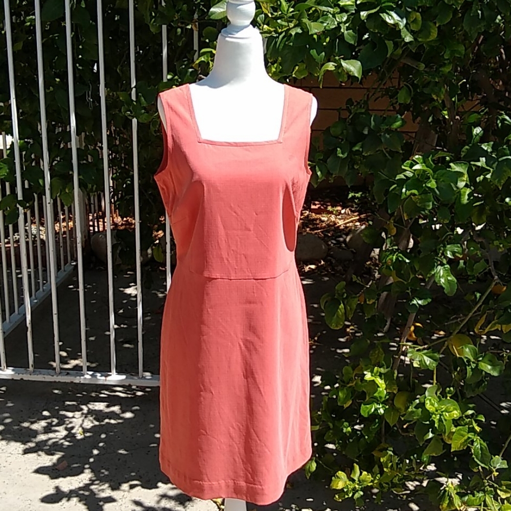 Tommy Bahamas Coral Square Neck Silk Shift Pencil Dre… - Gem